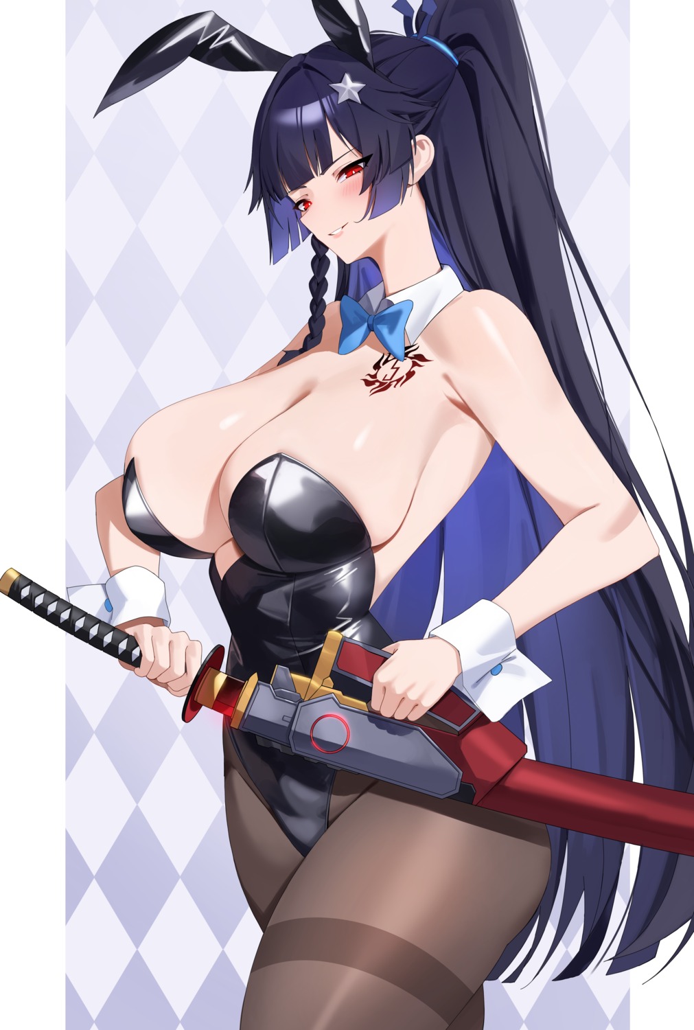 ddog tatakau ni ataisuru yamaguchi ryouko animal ears bunny ears bunny girl no bra pantyhose ...